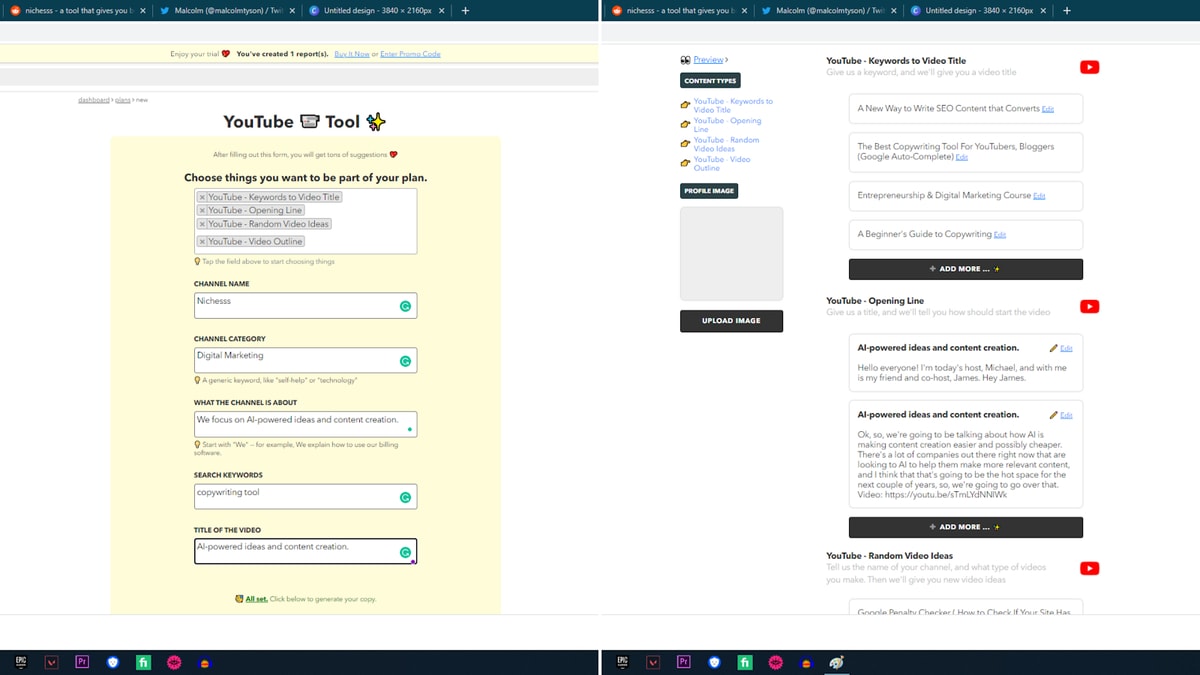 Nichesss Review And Overview | AI-Driven Ideas & Content Generator - Aicopy